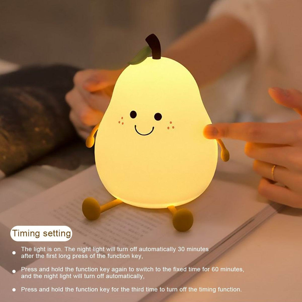 LED Pear Fruit Night Light | Vox Megastore | Cute Desk Lamp