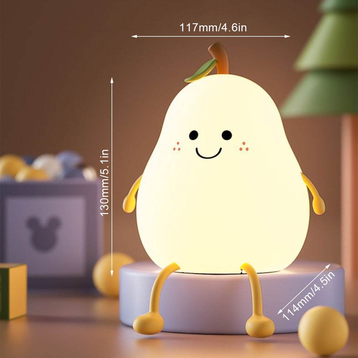 LED Pear Fruit Night Light | Vox Megastore | Cute Desk Lamp