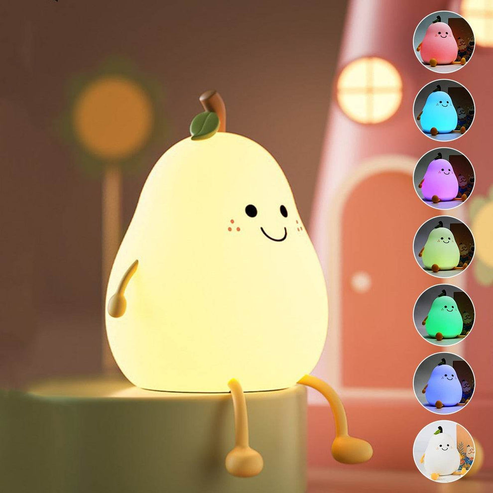 LED Pear Fruit Night Light | Vox Megastore | Cute Desk Lamp