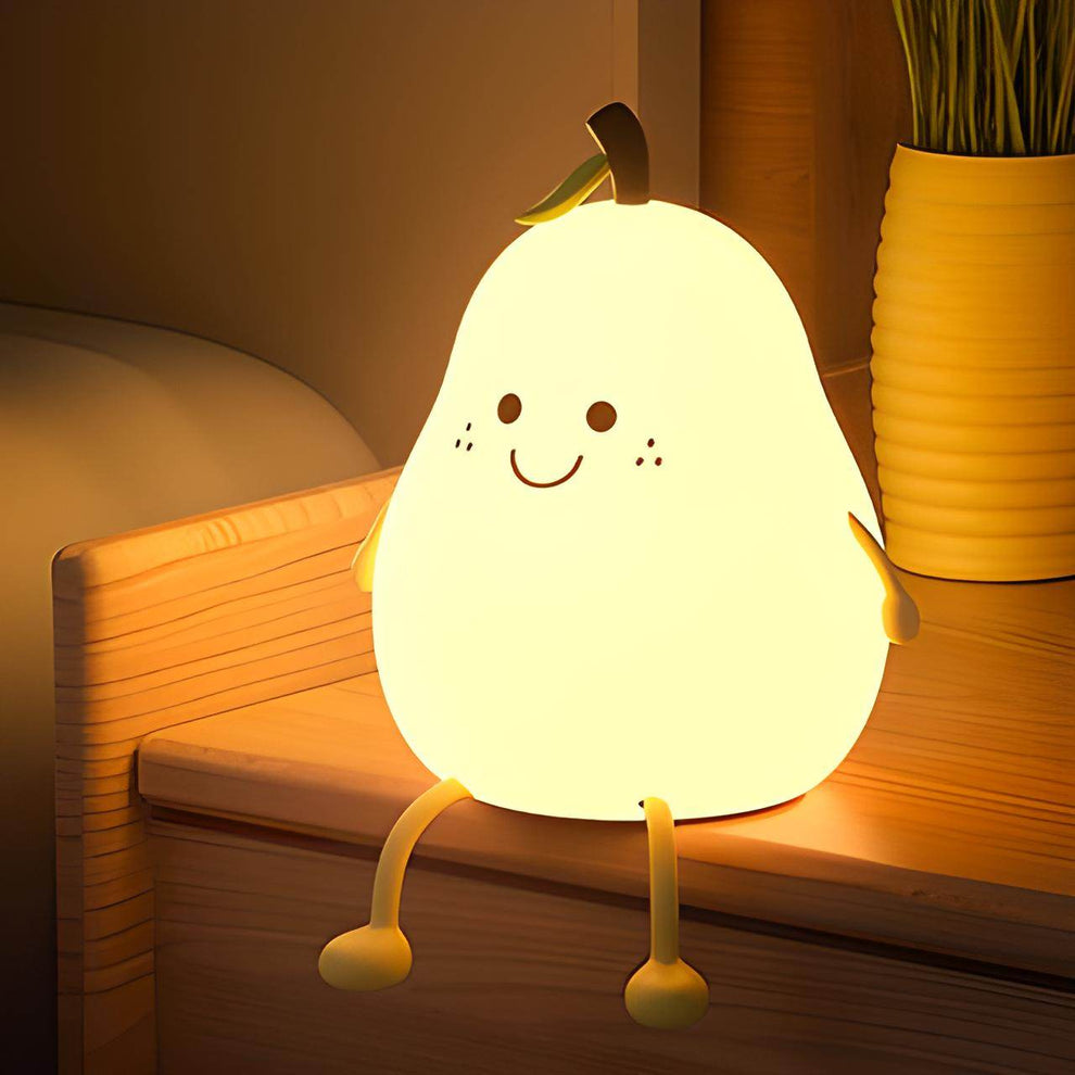 LED Pear Fruit Night Light | Vox Megastore | Cute Desk Lamp